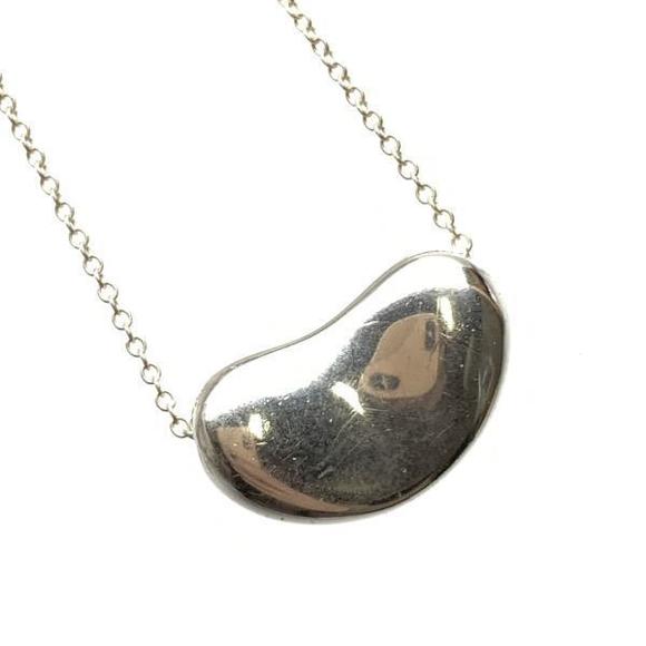 Tiffany & Co. | Jewelry | Tiffany Bean Necklace Silver Chain | Poshmark